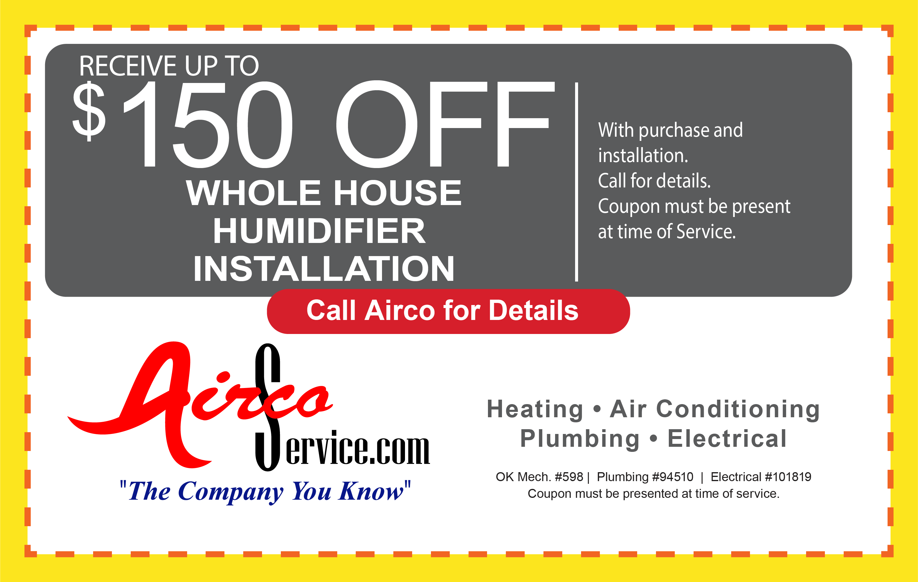 Coupons & Rebates - Airco Service